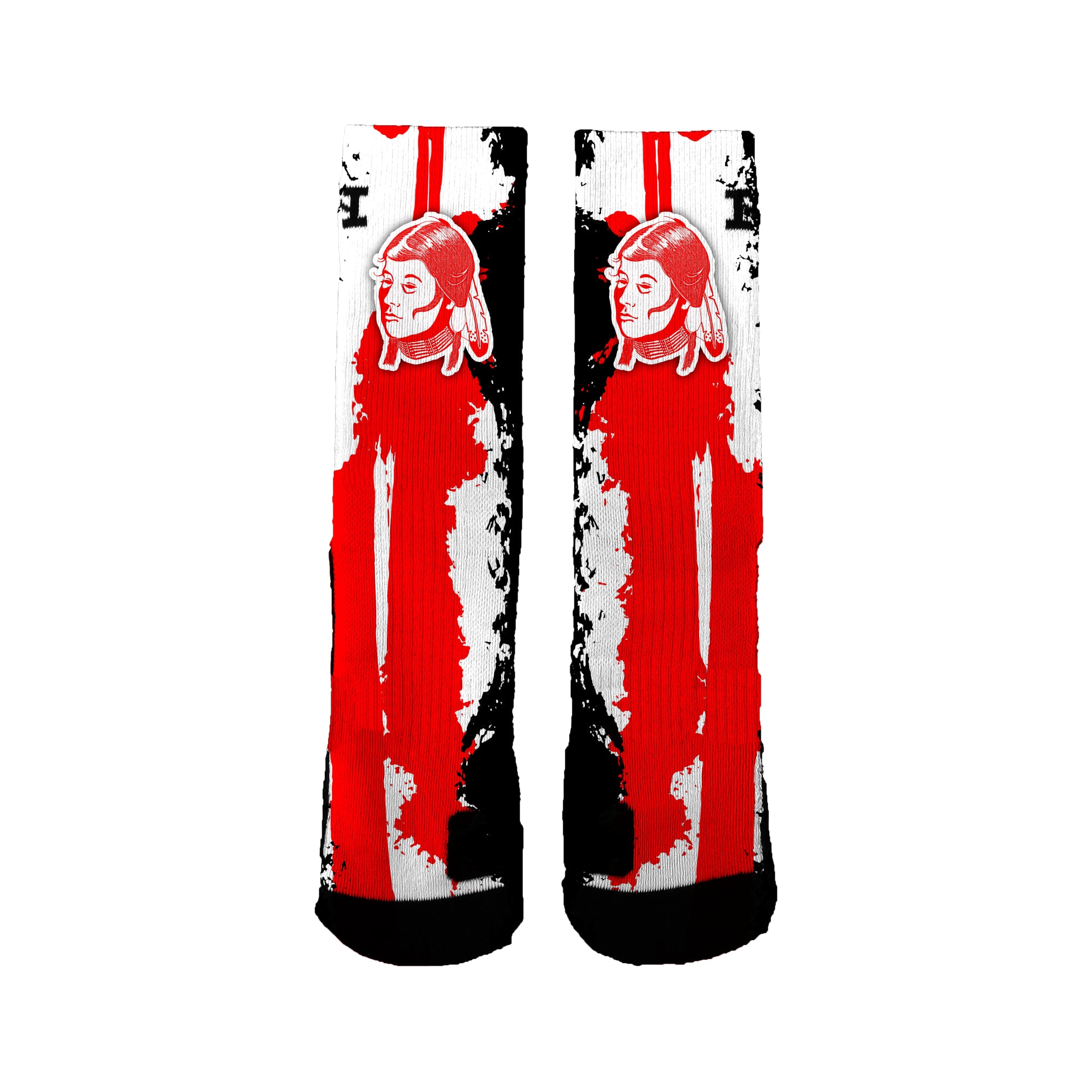 Arlee Warriors/scarlets Eruption Socks · HoopSwagg