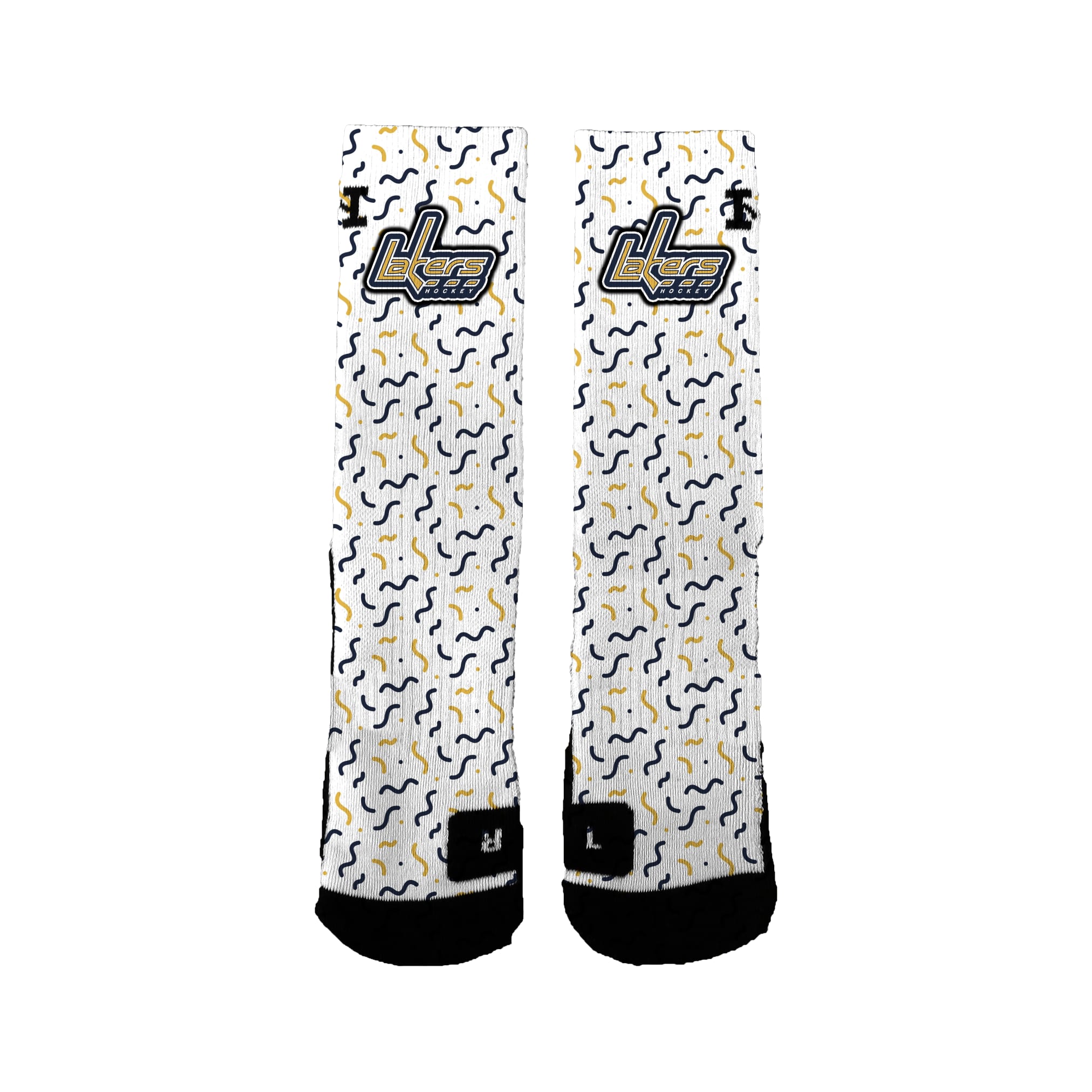 Plsha/peewee Navy 2022-2023 Squiggles Socks · HoopSwagg