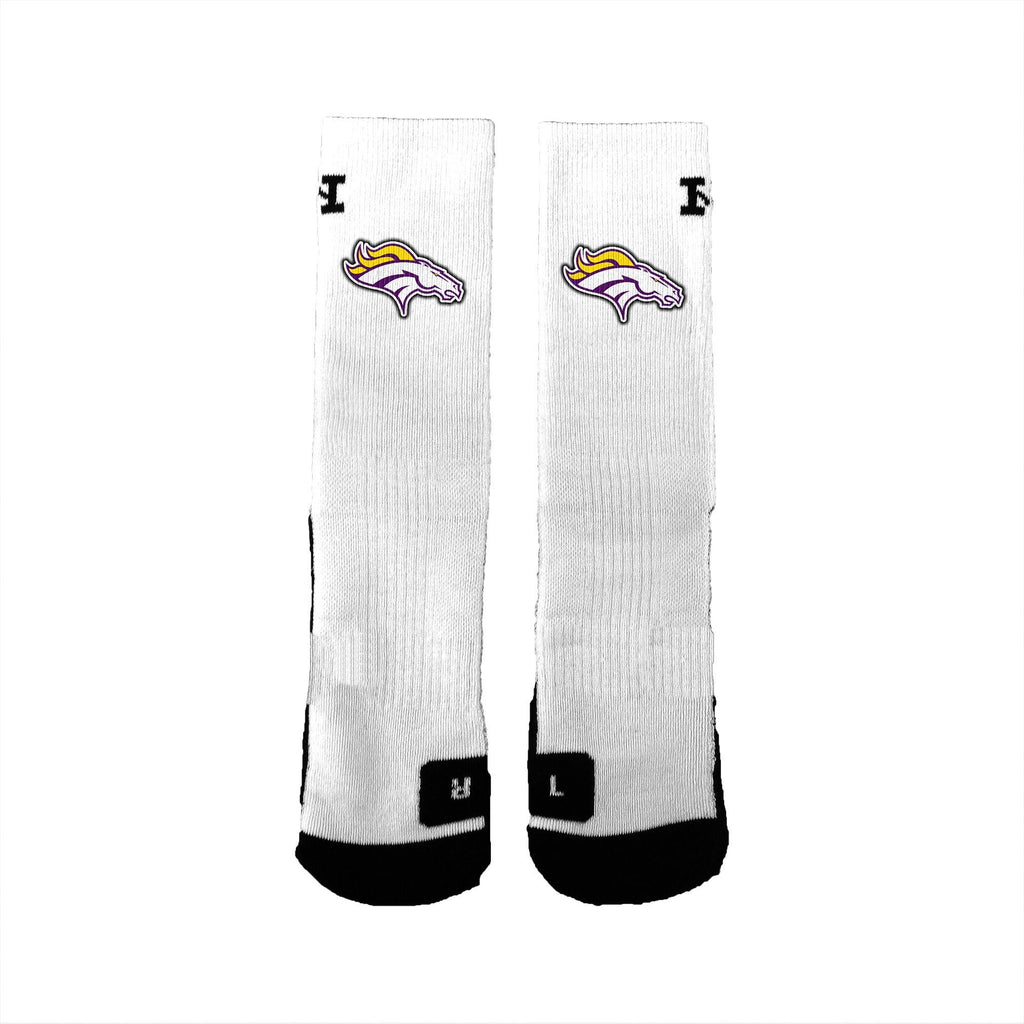 Plum Mustangs Logo Custom Nike Elite Socks – HoopSwagg